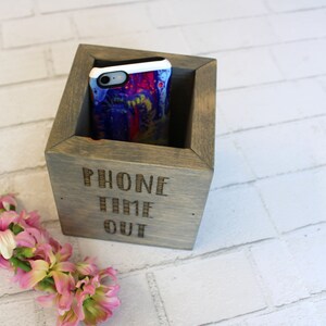 Rustic Unplug Box - Family Phone Time Out - Wood Cell Phone Holder - Etsy