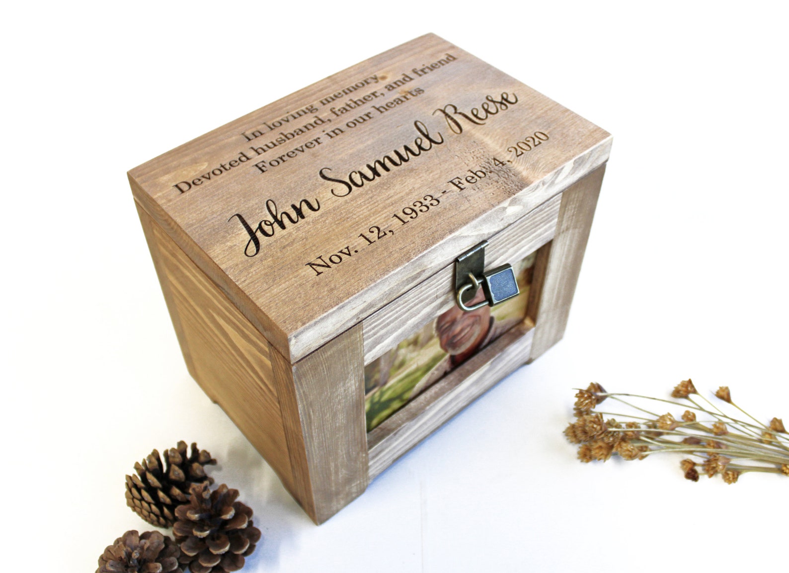 Personalized Memory Box / Urn With Name and Poem Quote or - Etsy