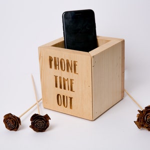 Rustic Unplug Box - Family Phone Time Out - Wood Cell Phone Holder - Etsy