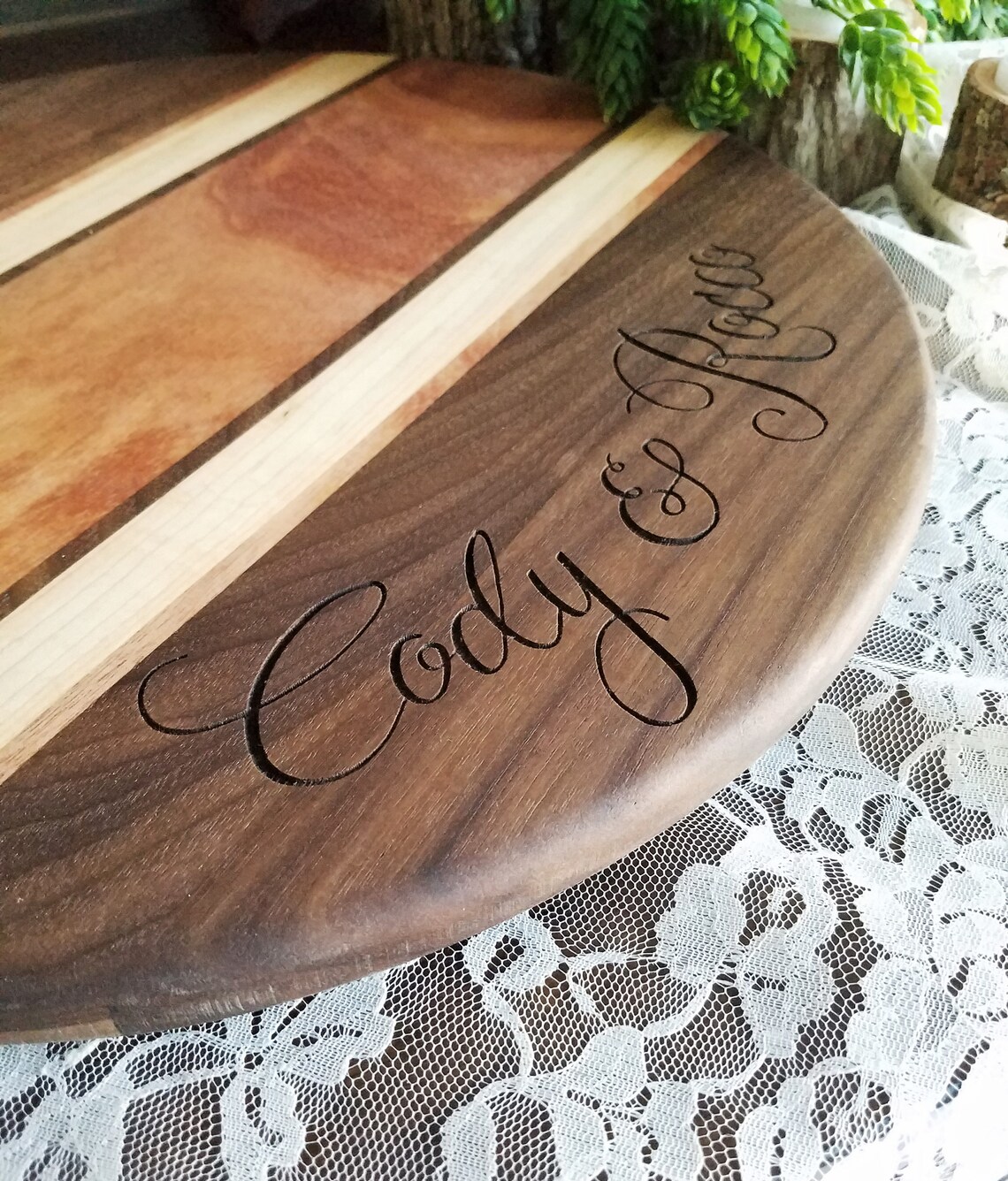 Hardwood Cutting Board With Custom Text Personalized Large - Etsy
