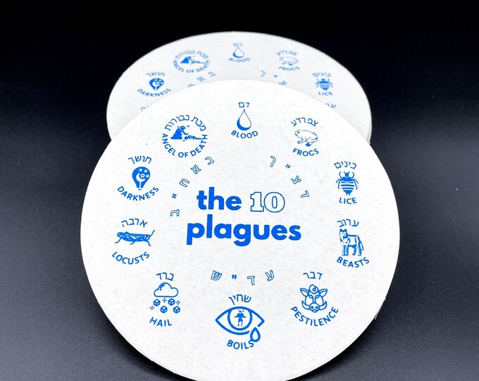 Passover 10 Plague Coasters - Etsy
