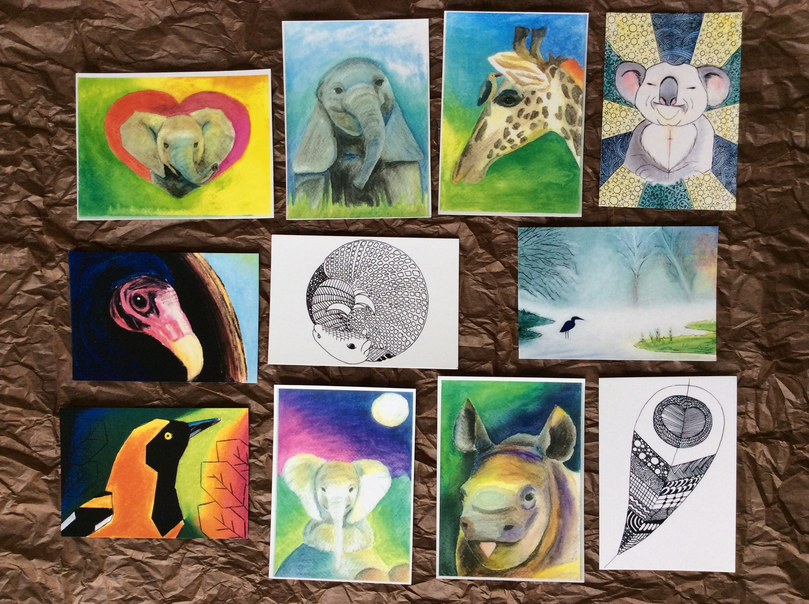Printed Nature Artwork Postcards (price per One Card) - Etsy