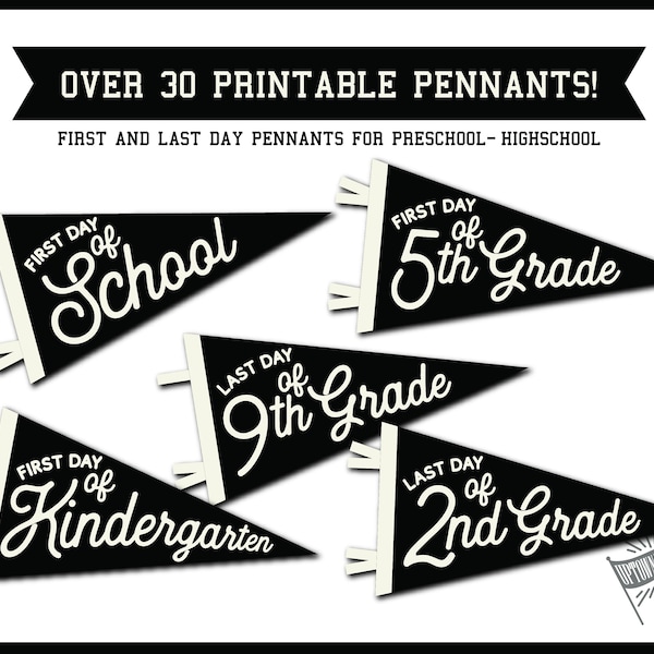 School Pennant - Etsy