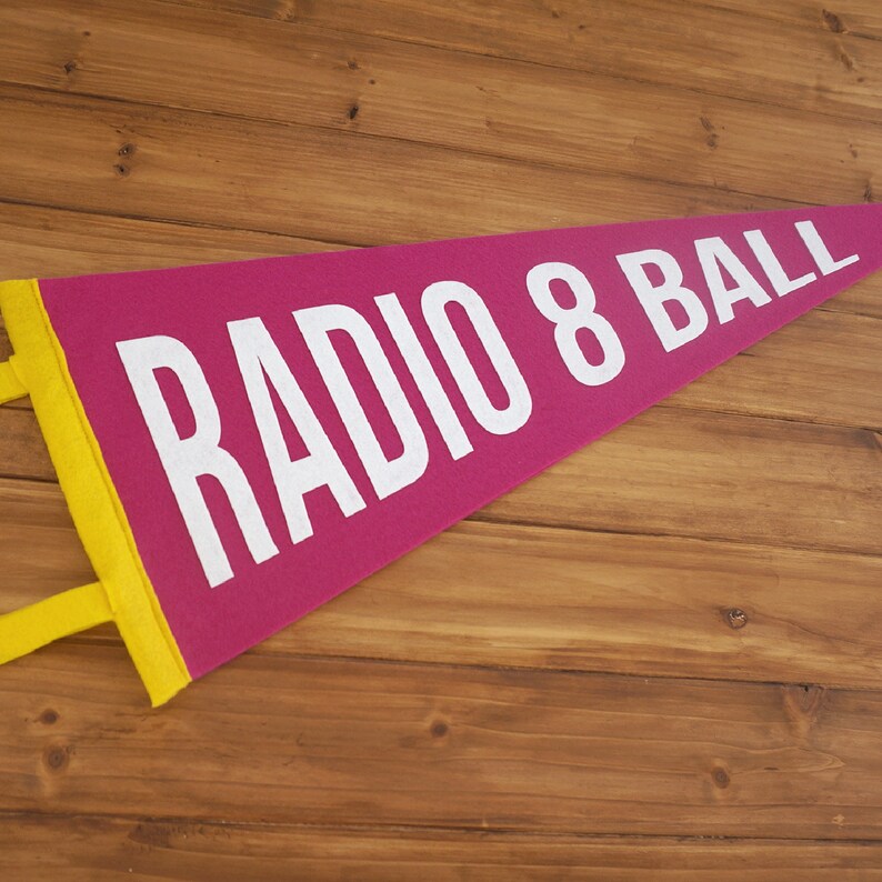 Custom Block Letter Felt Pennant | Etsy