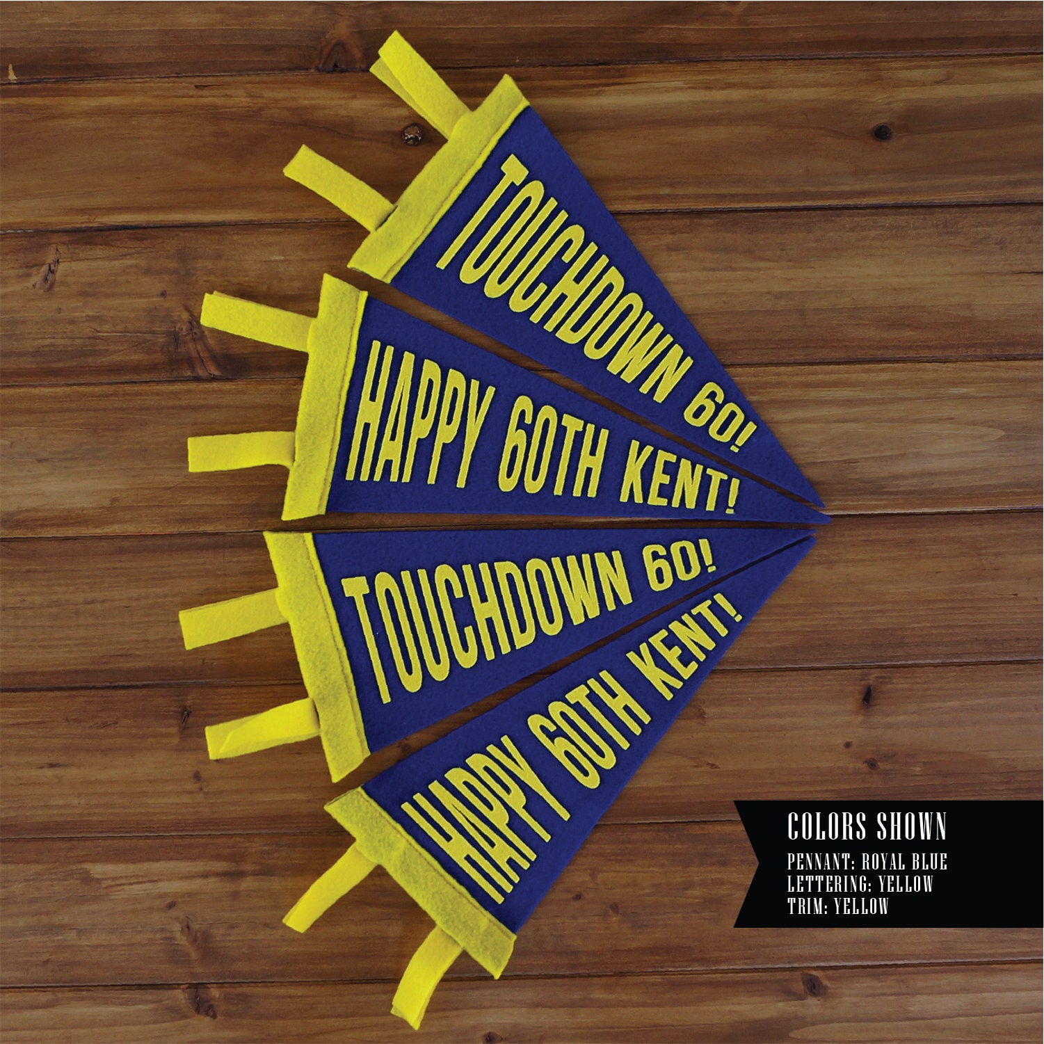 Custom Block Letter Mini Felt Pennant | Etsy