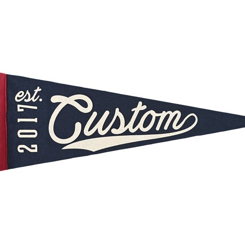 Custom Pennant. Personalized Felt Pennant. Vintage Look. - Etsy Custom Pennant. Personalized Felt Pennant. Vintage Look. - Etsy