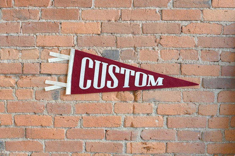 Custom Block Letter Felt Pennant - Etsy