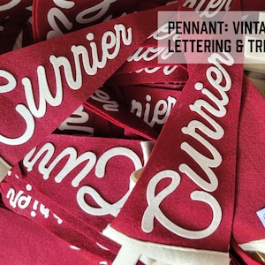 Custom Script Mini Felt Pennant - Etsy