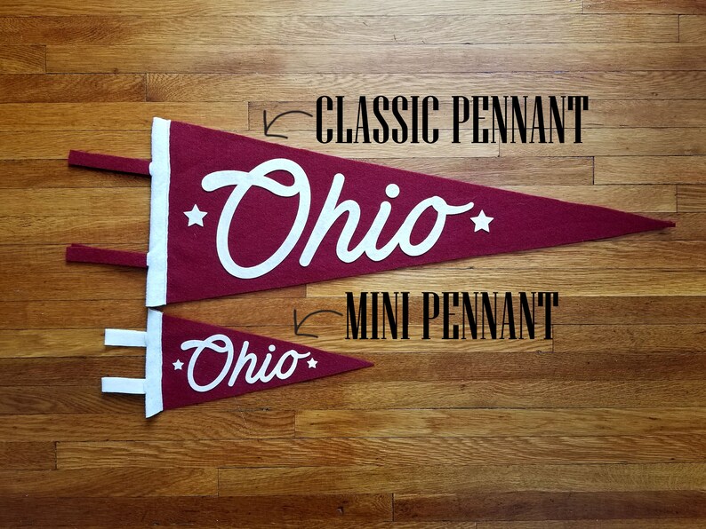 Ohio Mini Felt Pennants | Etsy