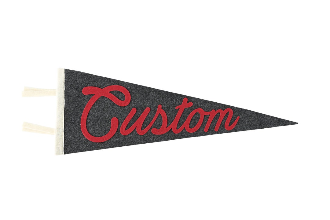 Custom Script Felt Pennant - Etsy