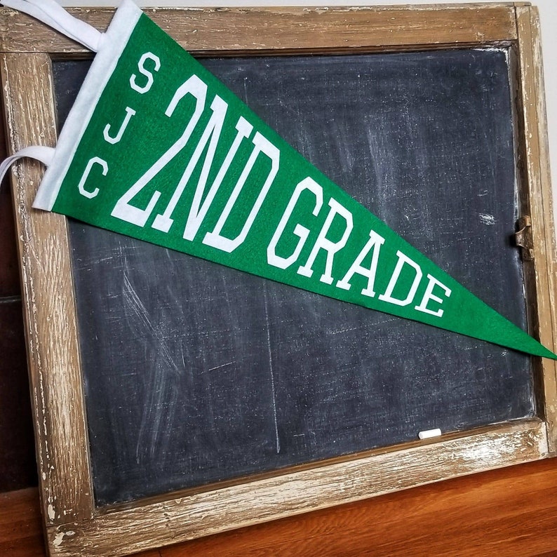 Custom Block Letter Felt Pennant | Etsy