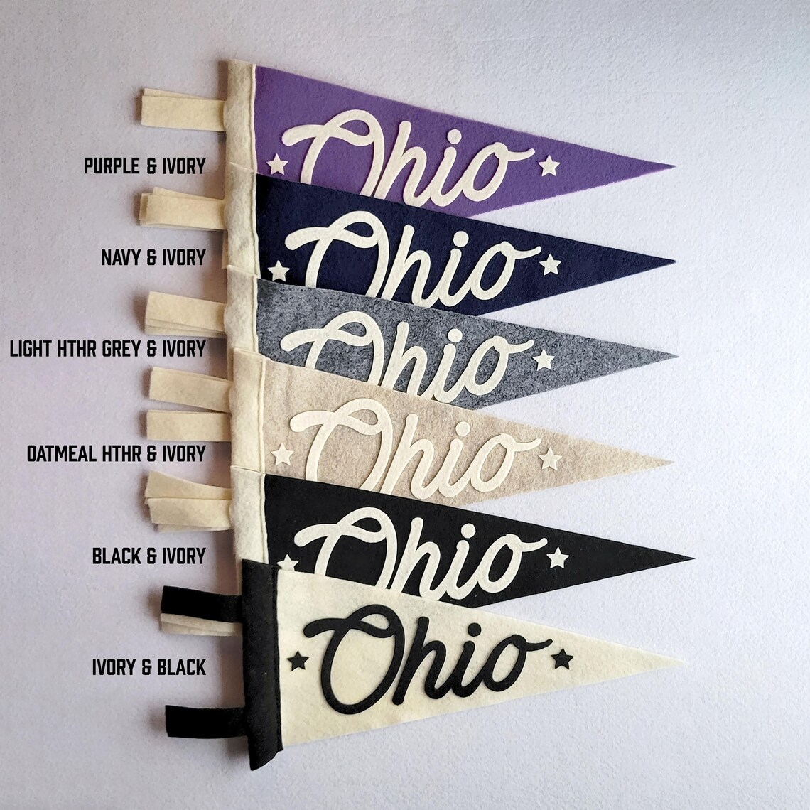 Ohio Mini Felt Pennants - Etsy