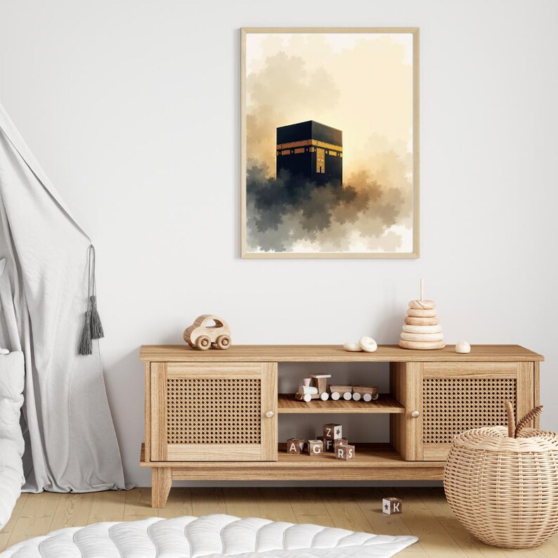 Kaaba Watercolor Painting: Mecca Islamic Wall Art (digital Download ...