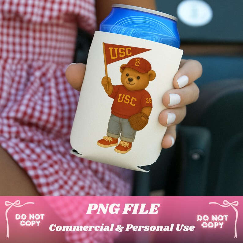 Trojan Spirit Game Day Polo Bear PNG | Vintage College Mascot Digital ...