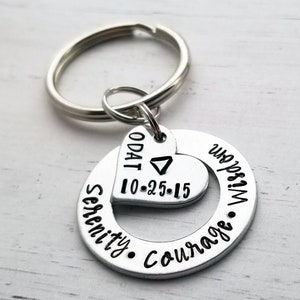 Recovery Keychain, Sobriety Keychain, One Day at A Time Keychain, ODAT ...
