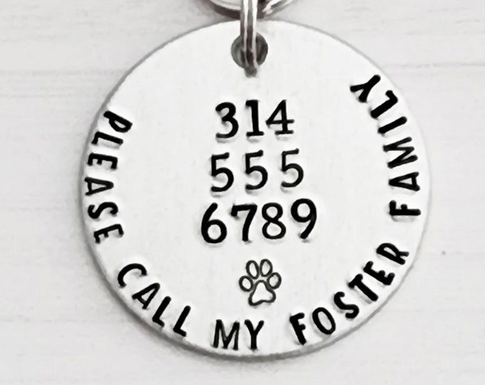 Call My Foster Family, Dog Tag for Dogs, Dog ID Tag, Dog Name Tag ...