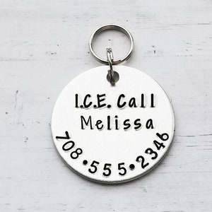 In Case of Emergency Tag, ICE Tag, Phone Number Tag, Child ID Tag ...