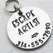 Escape Artist, Pet ID Tag, Dog Tag for Dogs, Dog ID Tag, Dog Name Tag ...