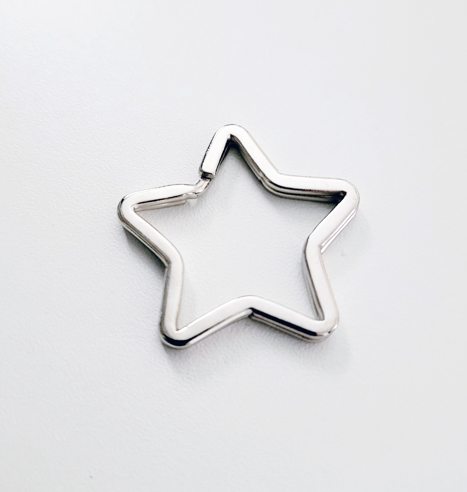 Silver Star Key Ring Add-on - Etsy