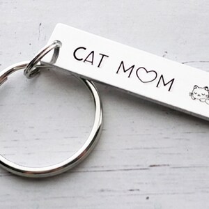 Cat Mom Keychain, Cat Keychain, Cat Mom Gift, Kitty Mom Gift, New Kitty ...
