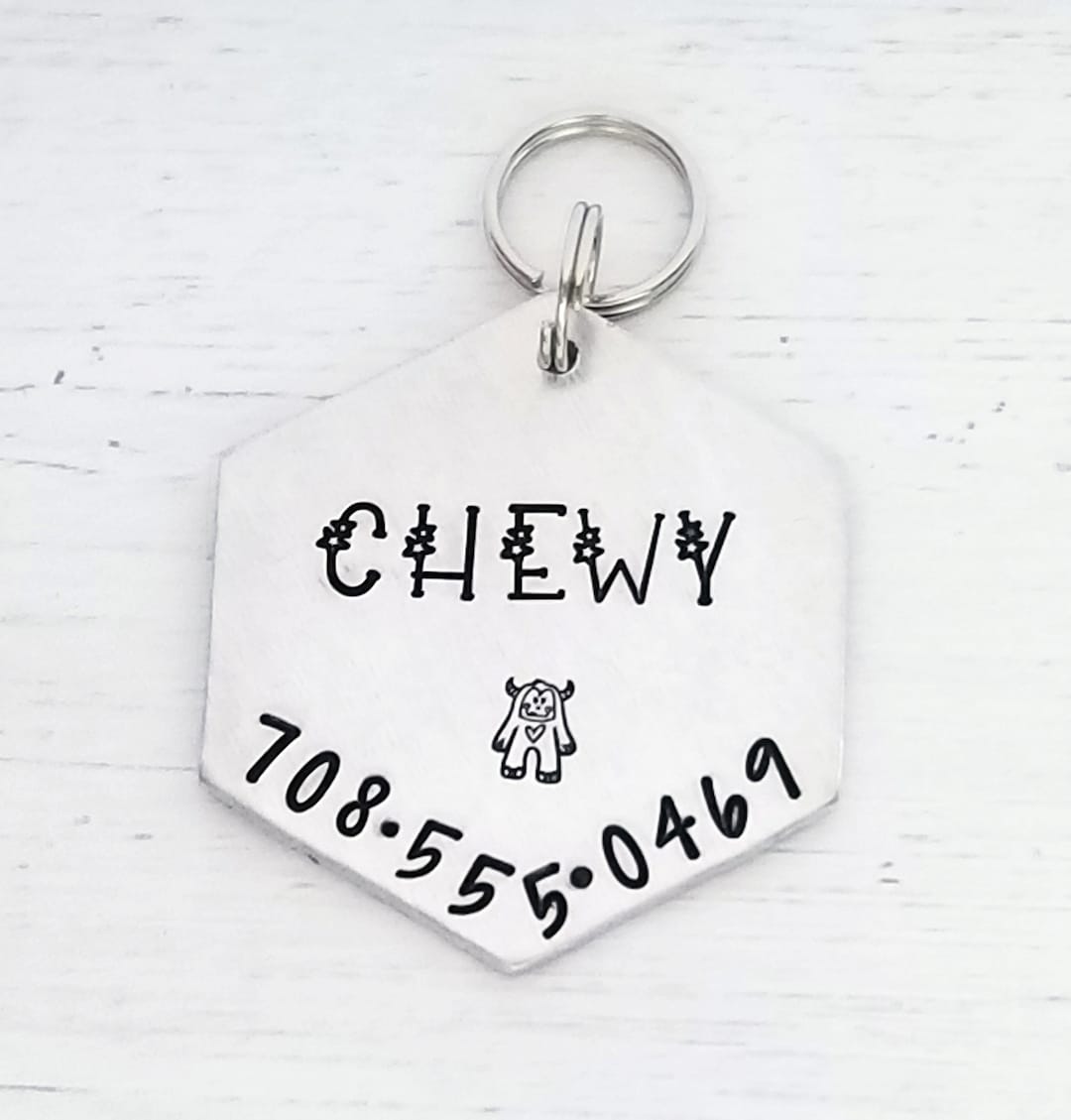 Hexagon Dog Tag for Dogs, Aluminum Dog Tag, Dog Tag for Collar, Dog ID ...