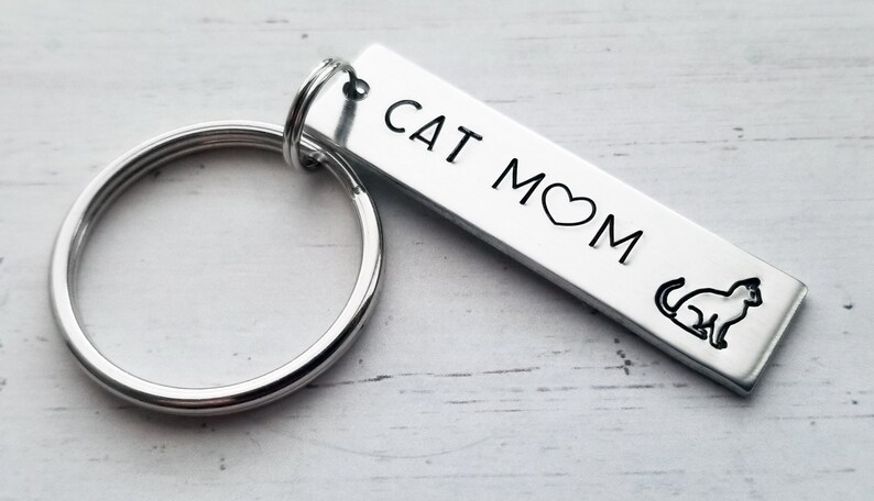 Cat Mom Keychain Cat Keychain Cat Mom Gift Kitty Mom Gift - Etsy