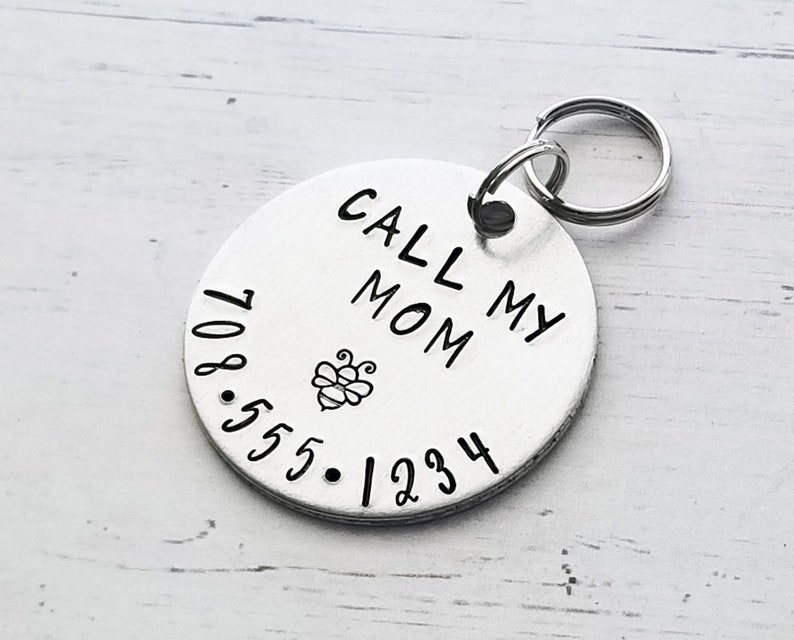 ID Tag - Phone Number Tag - Child ID Tag- Kids Backpack Tag - Tag for ...