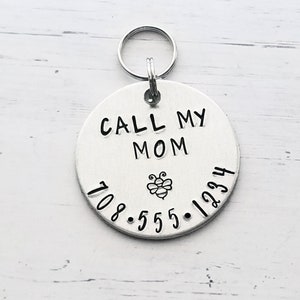 ID Tag - Phone Number Tag - Child ID Tag- Kids Backpack Tag - Tag for ...