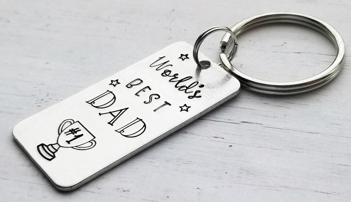 World's Best Dad Keychain New Dad Fathers Day Keychain | Etsy