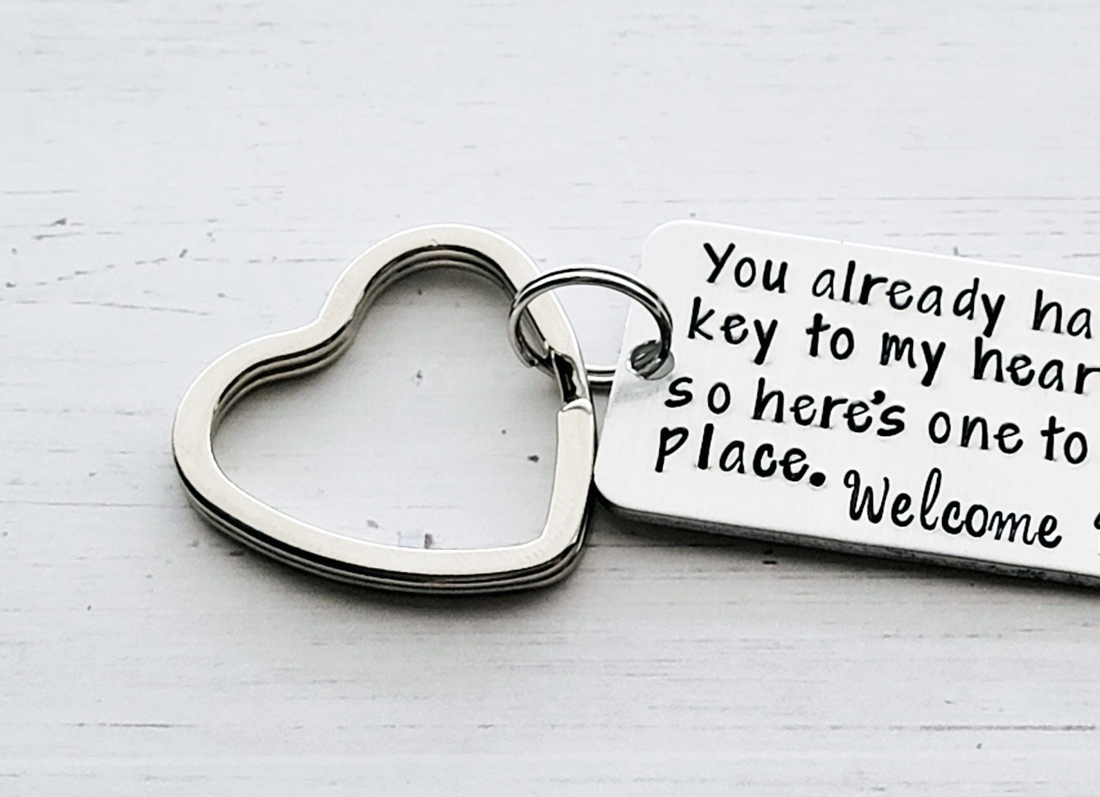 Key to Our Home Keychain Our First Home Keychain Moving in | Etsy