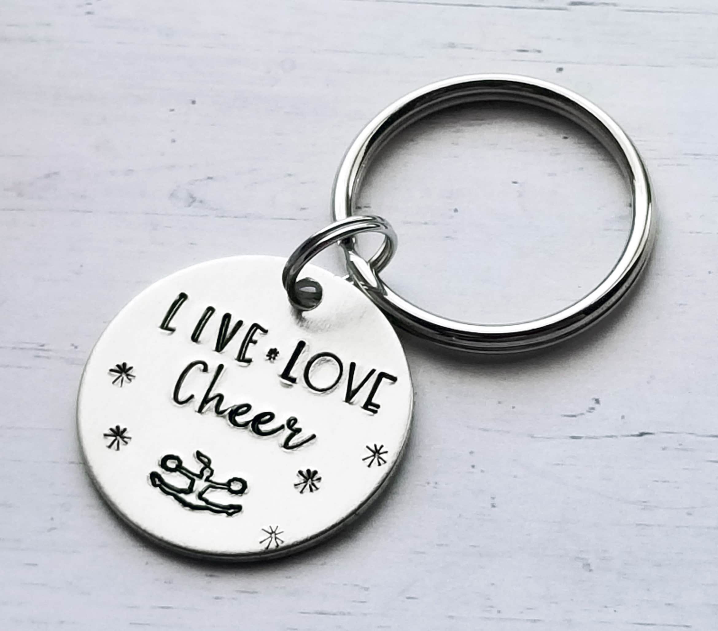 Live Love Cheer Keychain Daughter Keychain BFF Keychain | Etsy