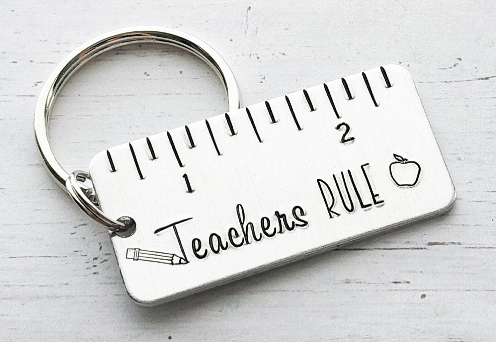 Teachers Rule, Teacher Keychain, Teacher Gift, New Teacher Gift ...