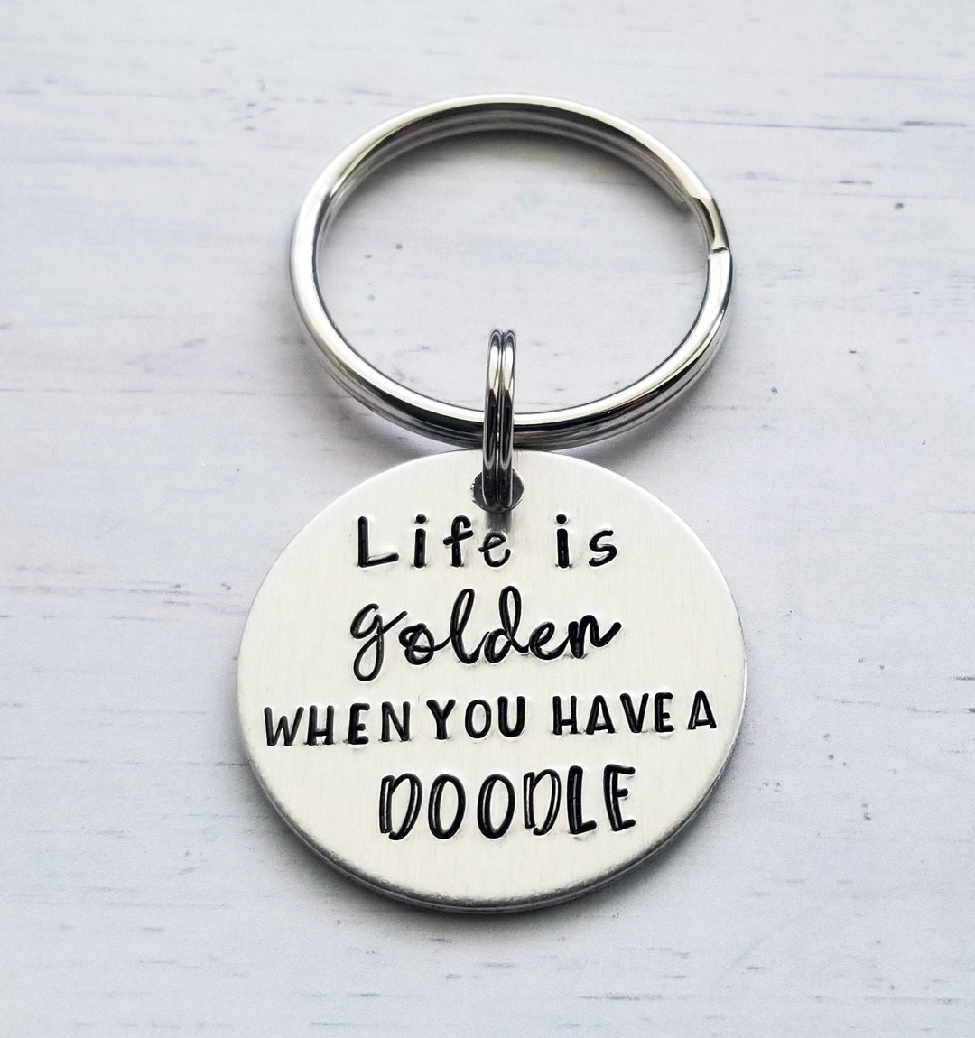 Life is Golden When You Have a Doodle, Dog Keychain, Doodle Keychain ...