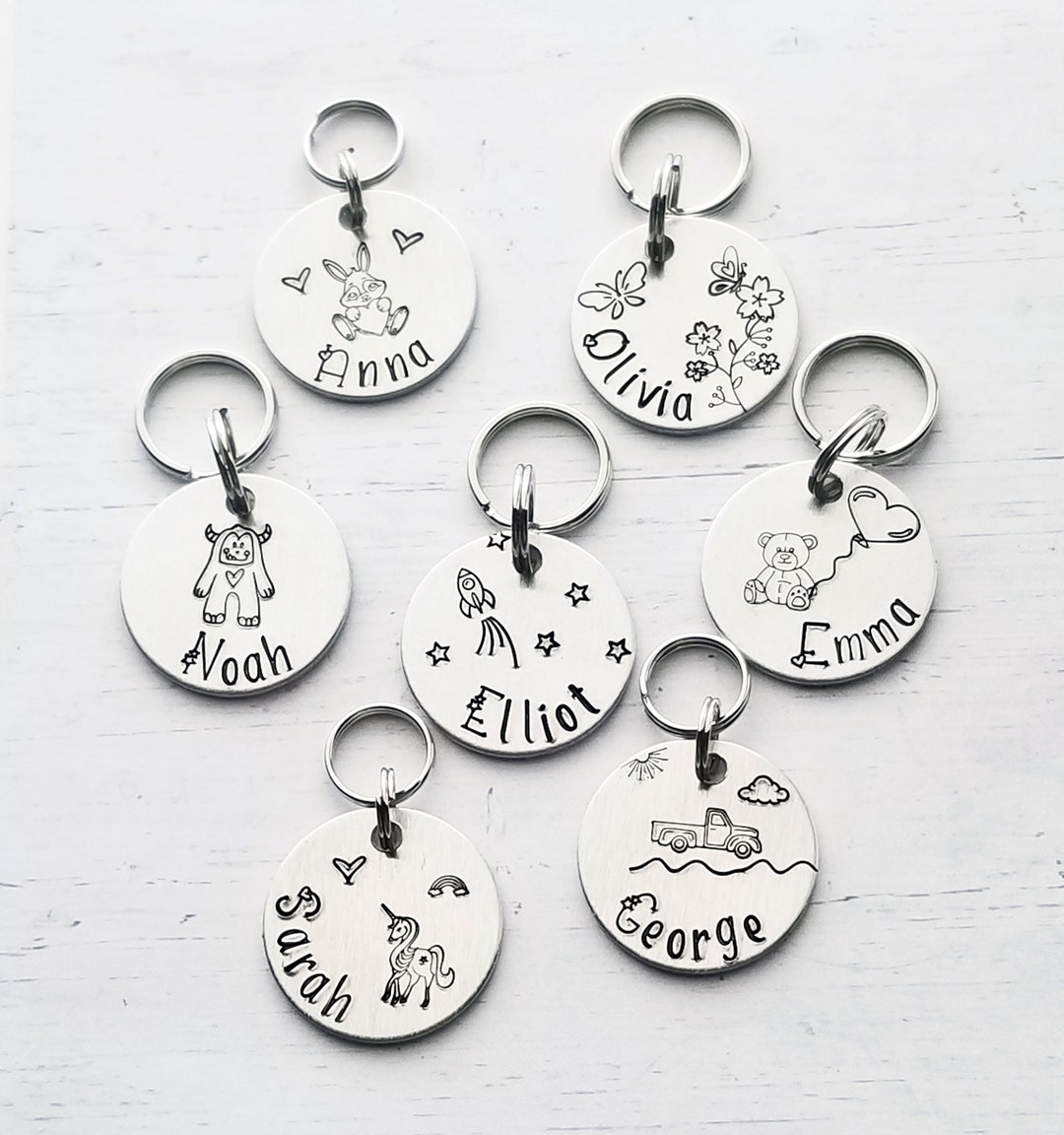 Child ID Tag, Backpack Tag, Zipper Pull, Lunch Box Tag, Luggage Tag ...