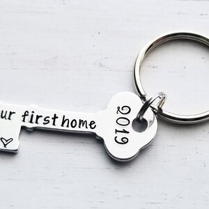 New Home Keychain, Our First Home Keychain, House Warming Gift, New ...