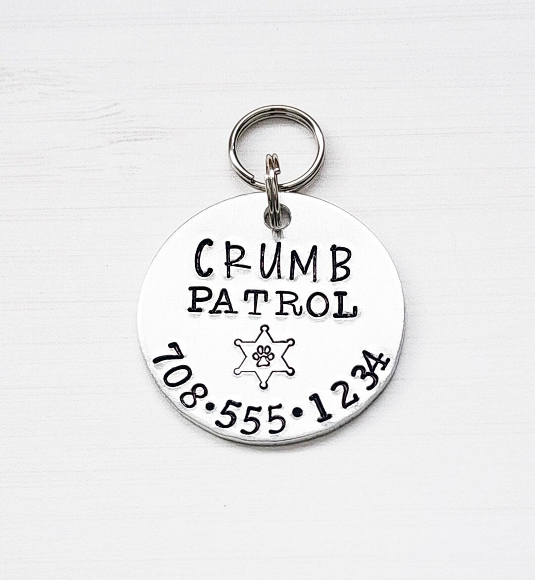 Crumb Patrol, Funny Dog Tag, Dog Tag for Dogs, Dog ID Tag, Dog Name Tag ...