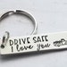 Drive Safe I Love You Son Gift Daughter Gift Wife Keychain - Etsy