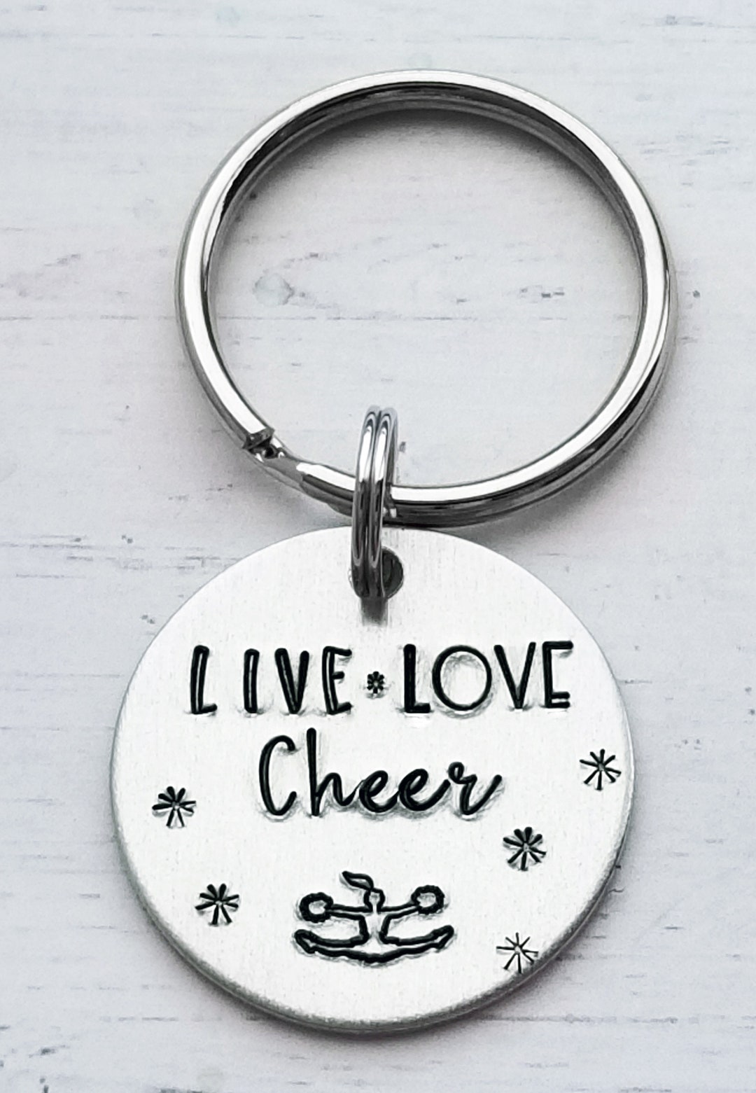 Live Love Cheer Keychain, Daughter Keychain, BFF Keychain, Inspiration ...