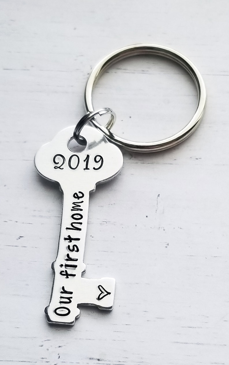 New Home Keychain Our First Home Keychain House Warming - Etsy
