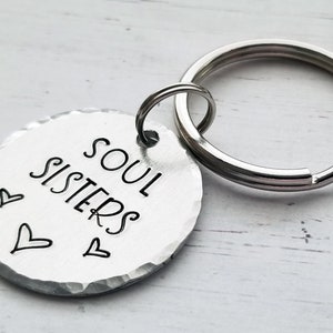 Best Friend Keychain, Bridesmaid Keychain, Soul Sister Keychain, BFF ...