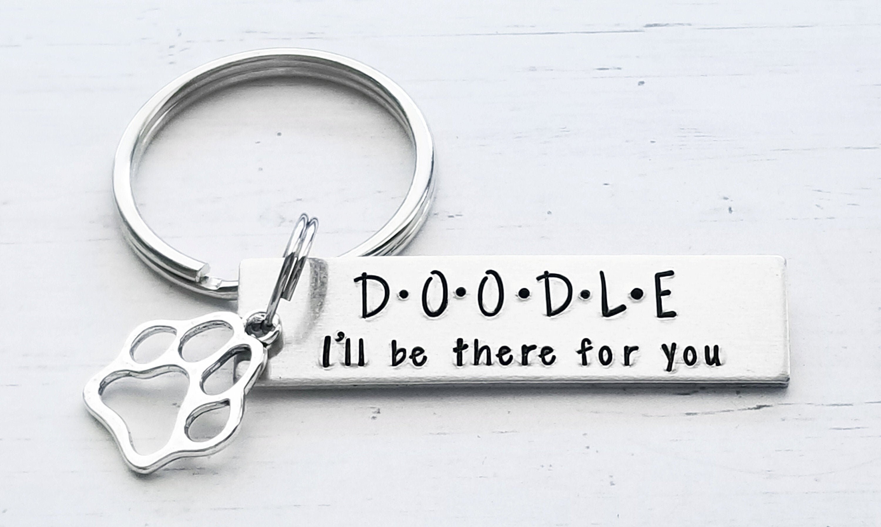 Doodle Keychain I'll Be There for You Dog Keychain BFF | Etsy