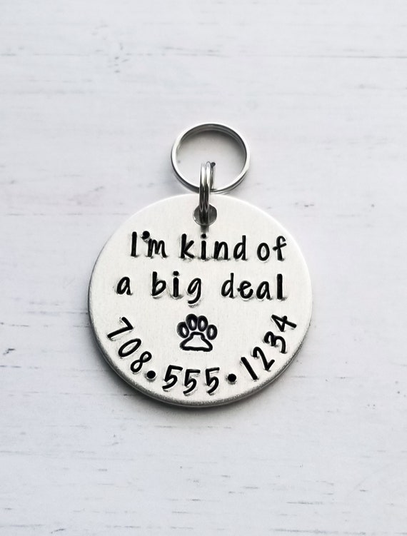 Dog Tag for Collar Dog Tag for Dogs Dog ID Tag Dog Name | Etsy