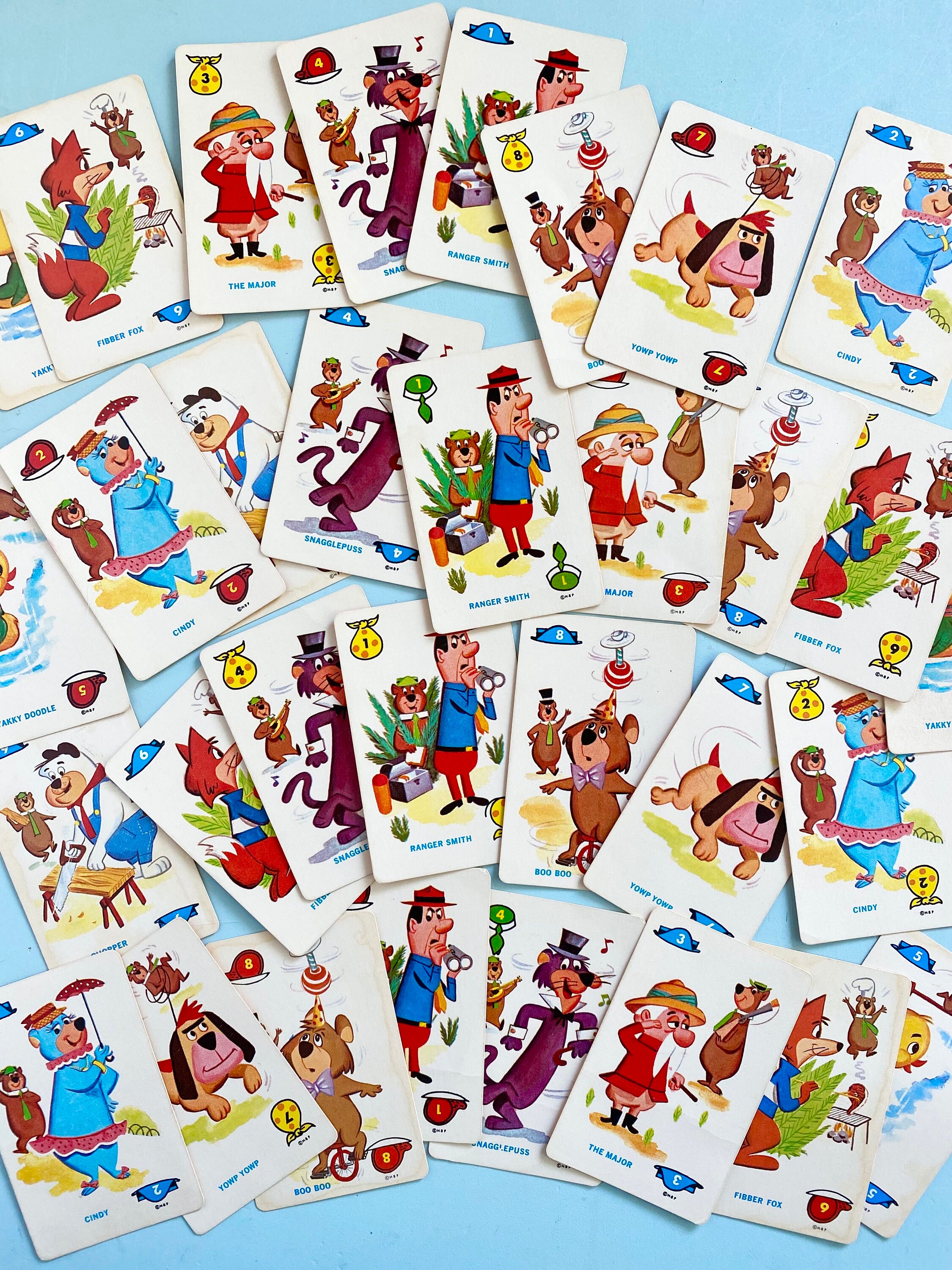 Vintage Yogi Bear Game Cards-set of 8 1960s, Boo Boo, Cindy, Cartoon - Etsy