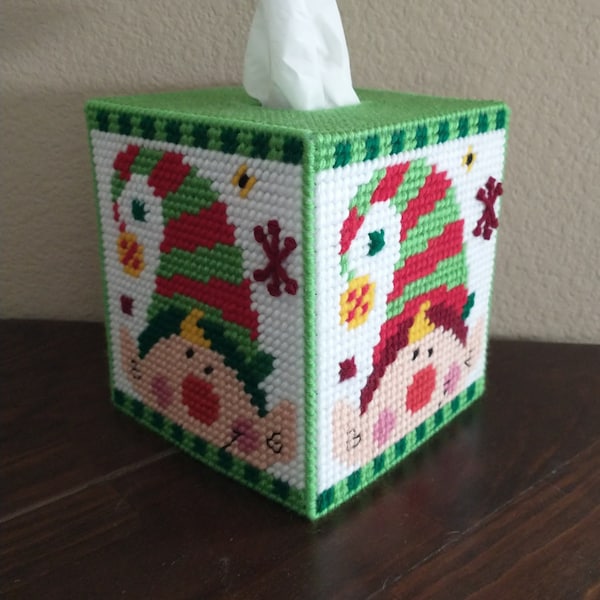Santa Plastic Canvas Tissue Box - Etsy