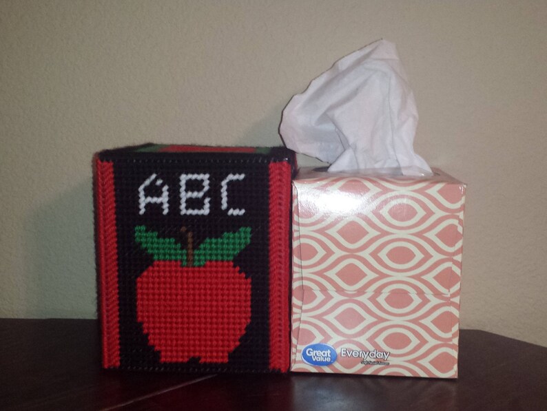 Handmade Finished Teacher School Apple ABC Tissue Box Cover - Etsy
