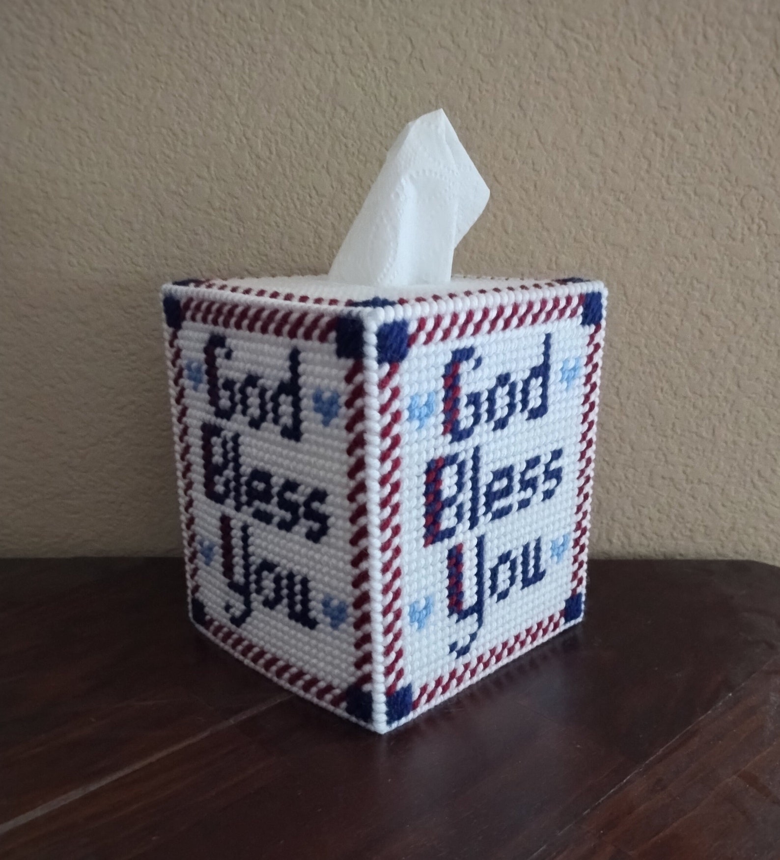 God Bless You Handmade Finished Tissue Box Cover Home Decoration - Etsy
