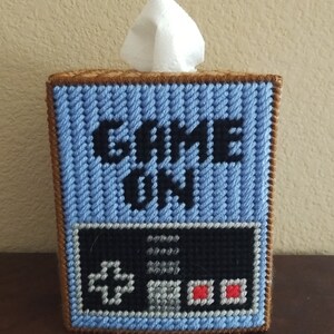 Nintendo Mario Video Game Handmade Plastic Canvas Tissue Box Cover Home ...