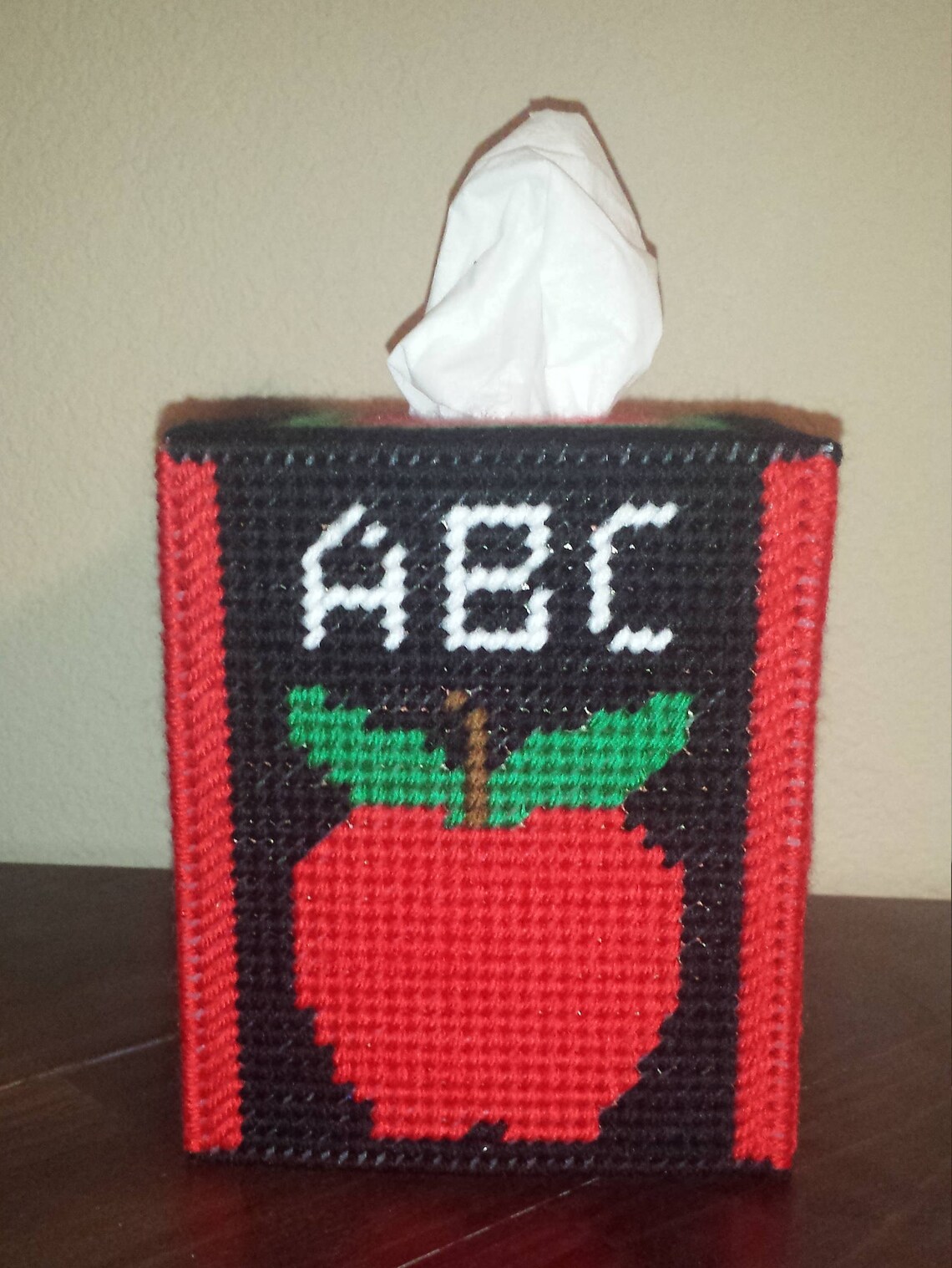 Handmade Finished Teacher School Apple ABC Tissue Box Cover - Etsy