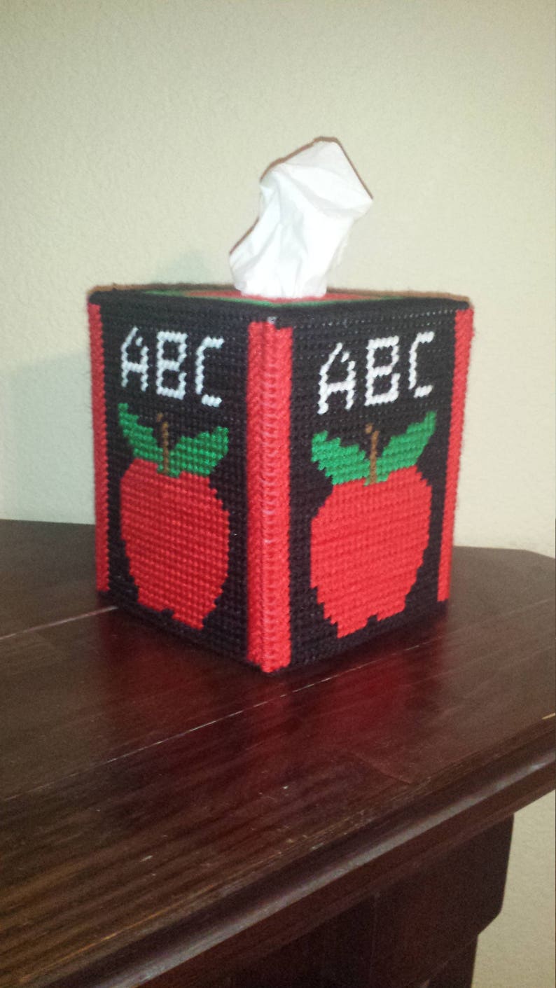 Handmade Finished Teacher School Apple ABC Tissue Box Cover - Etsy
