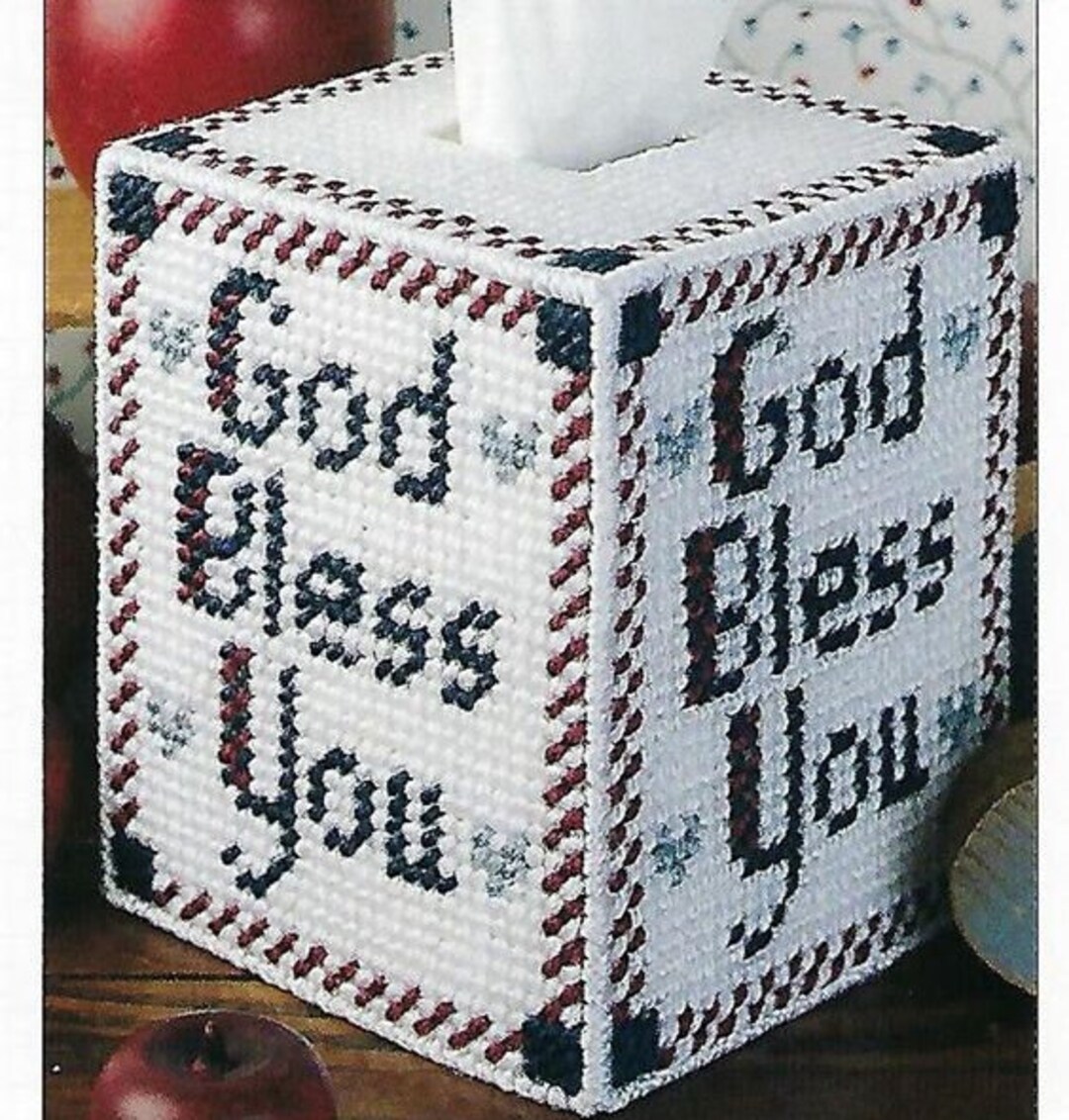 God Bless You Handmade Finished Tissue Box Cover Home - Etsy